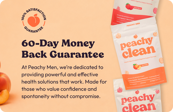 Juicy Peach Flavor Peachy Clean Pre+Probiotic Fiber Gummies – Peachy Men