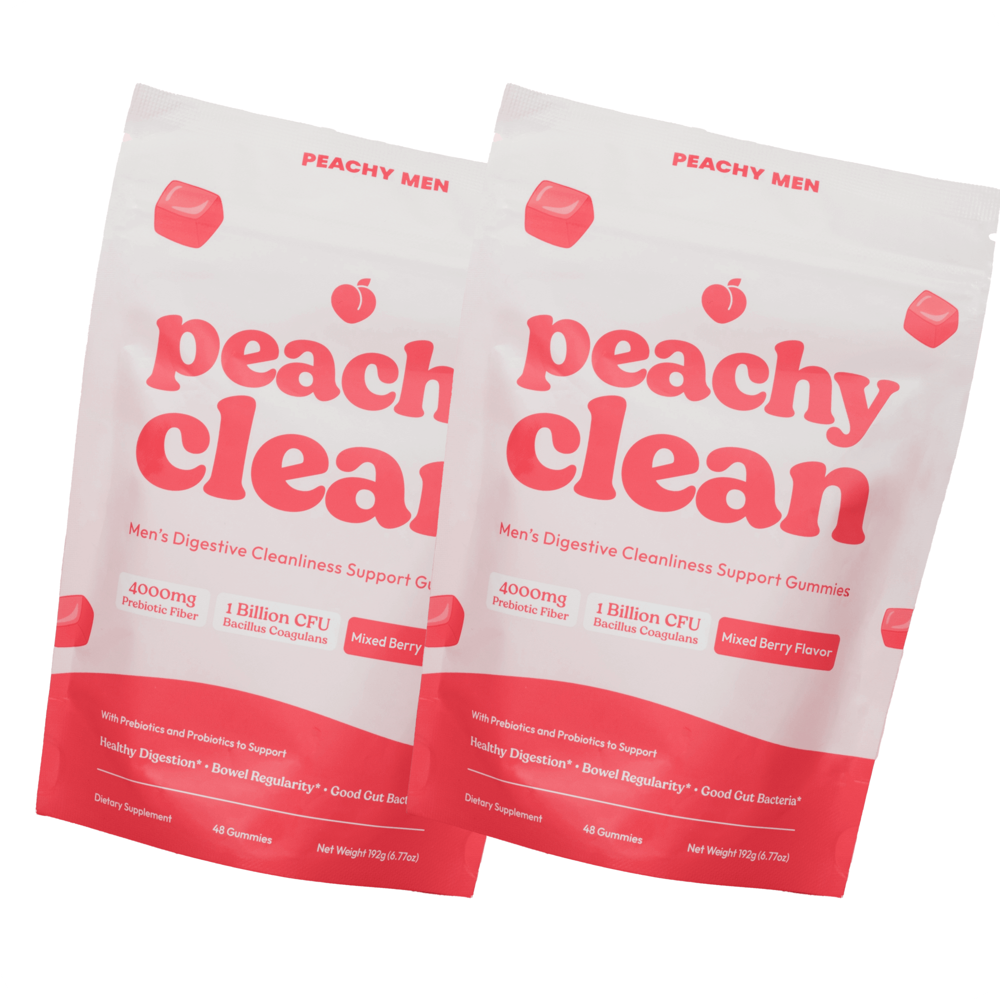 Mixed Berry Peachy Clean Pre+Probiotic Fiber Gummies - 2 Pack – Peachy Men